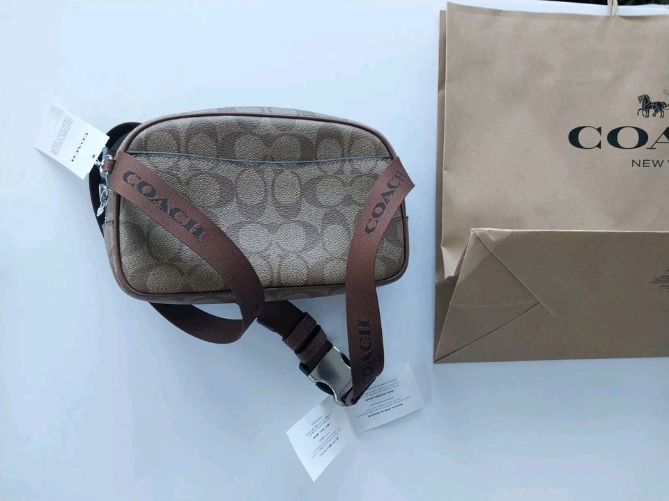 Coach Pace Belt Bag In Signature Canvas Original with Price Tag &Label ...