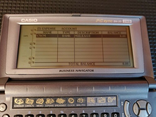 Casio BN 20 Business Navigator PDA Calculator Pocket Computer Retro ...