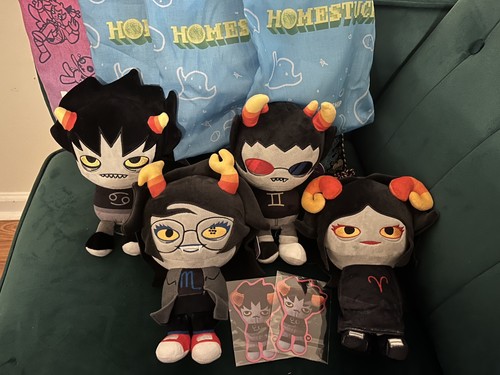 Makeship Homestuck Plushie Lot Karkat Vriska Aradia Sollux Sticker ...