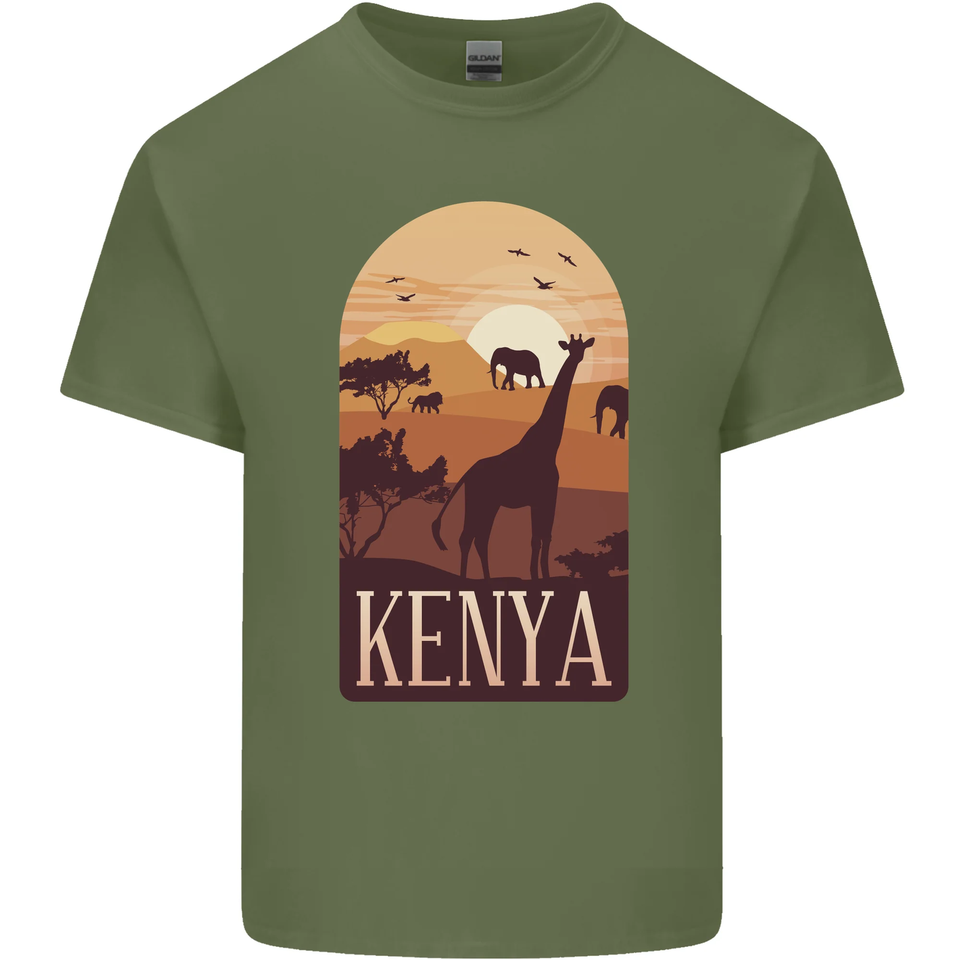 Kenya Safari Souvenir Herren Baumwolle T-Shirt Tee Oberteil | eBay.de
