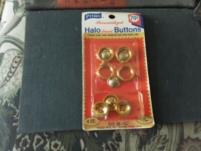 Vintage Prims Personalized Halo Insert Buttons!Still On Card!9.99 Buy ...