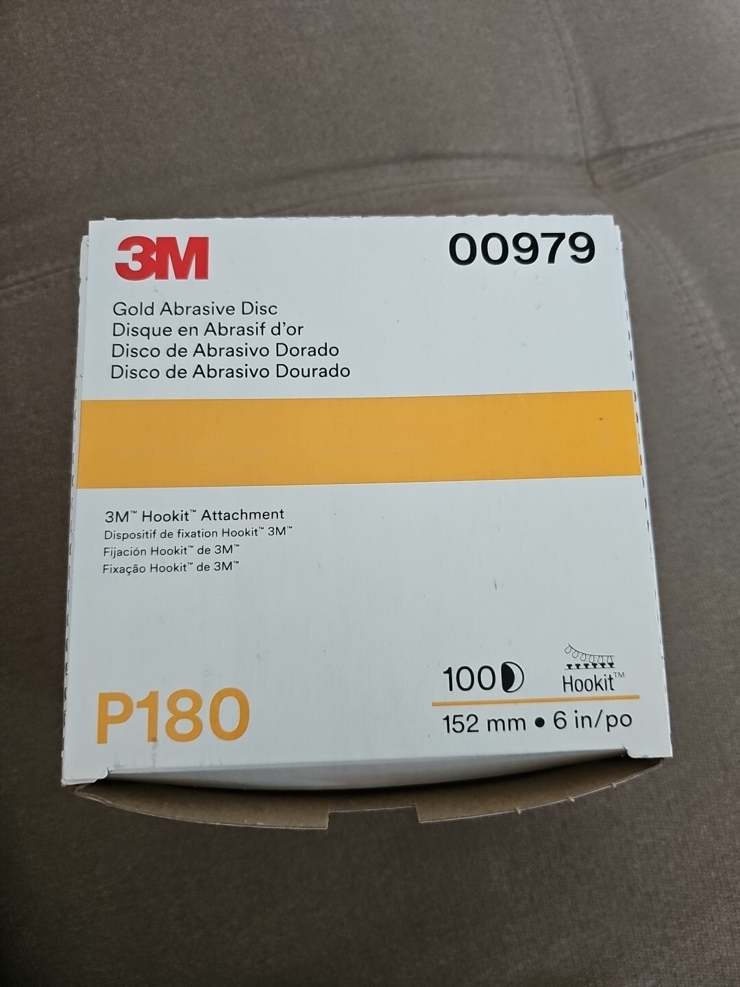 3M 00979 Hookit Gold 6" P180c Grit 236u Disc for sale online | eBay