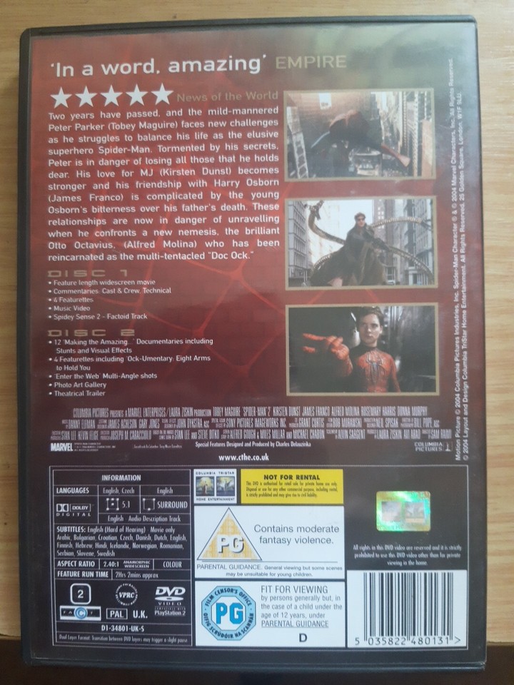 Spider-Man 2 - Special 2 Disc Edition (DVD) | eBay