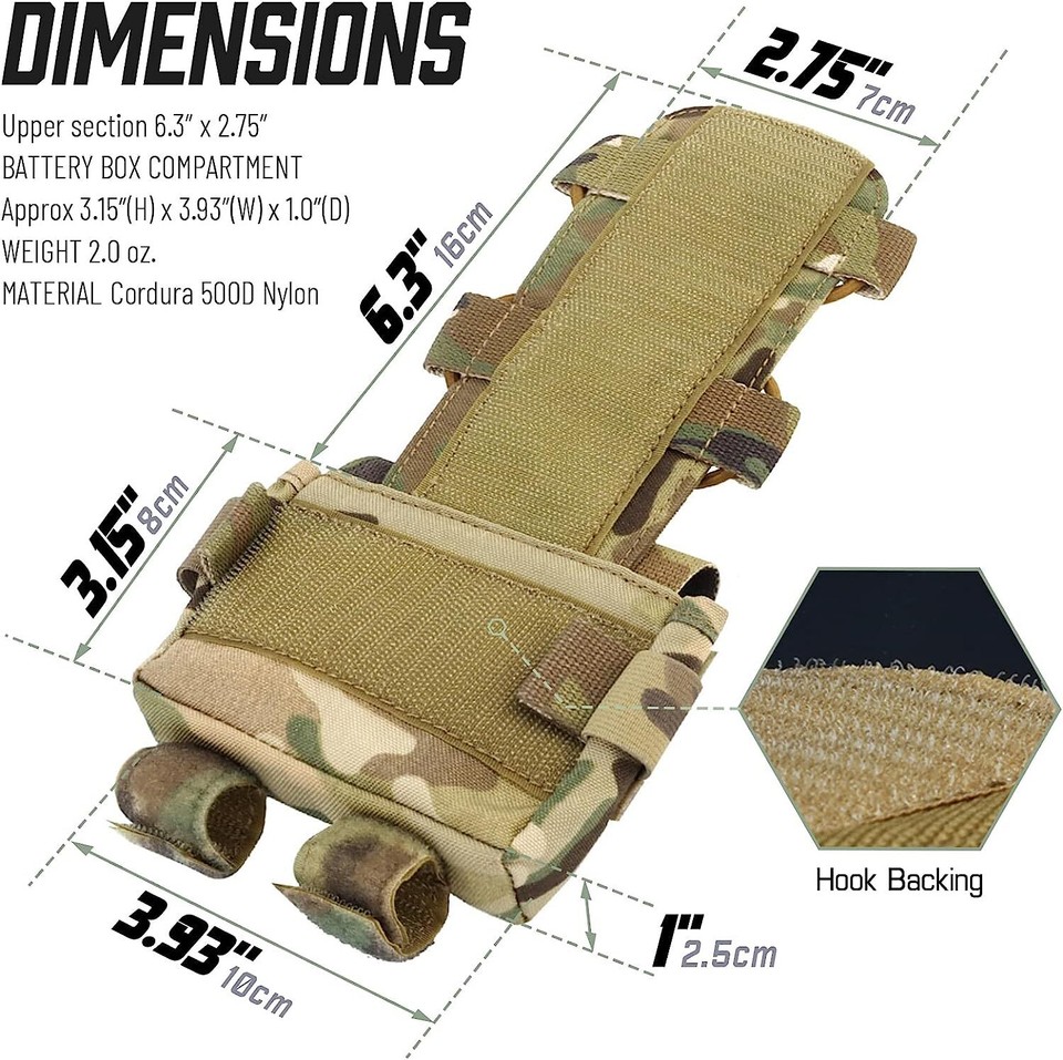 Tactical Helmet Battery Counterweight Pouch MK1 Helmet Battery Pack ...