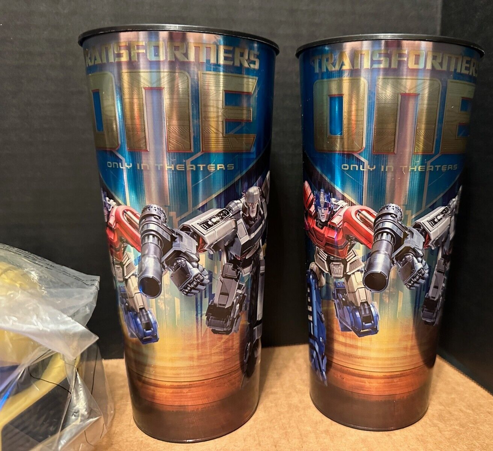 Regal Head Topper Cup Transformers 1 movie Optimus Prime Bumblebee LED ...