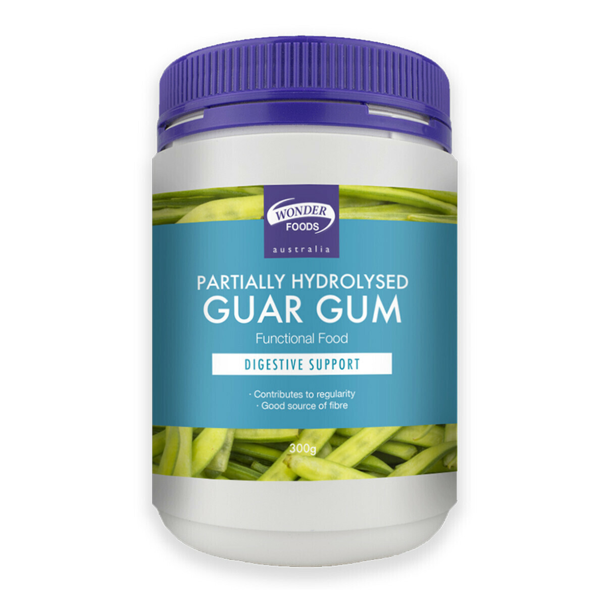 Wonder Foods Partially Hydrolysed Guar Gum 300g PHGG Powder ...