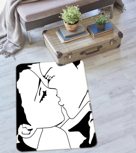 3D Couple Kissing NAO5014 Game Rug Mat Elegant Photo Carpet Mat Fay ...