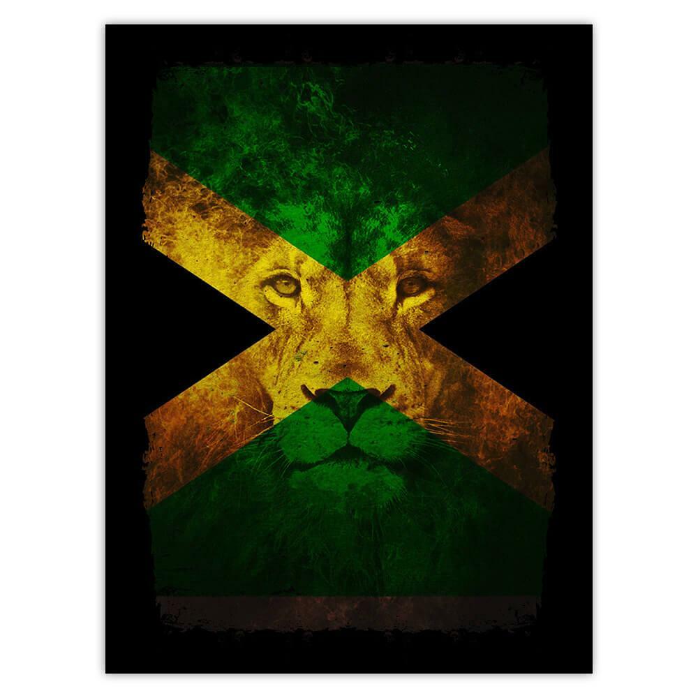 Jamaican Lion Flag Jamaican Lion Stickers | Unique Designs