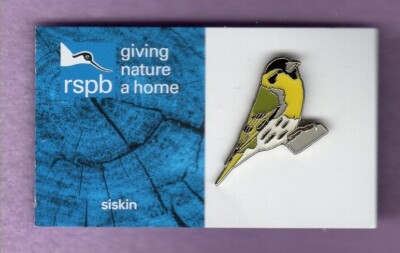 RSPB Pin Badge - Siskin - GNAH Blue Card | eBay UK