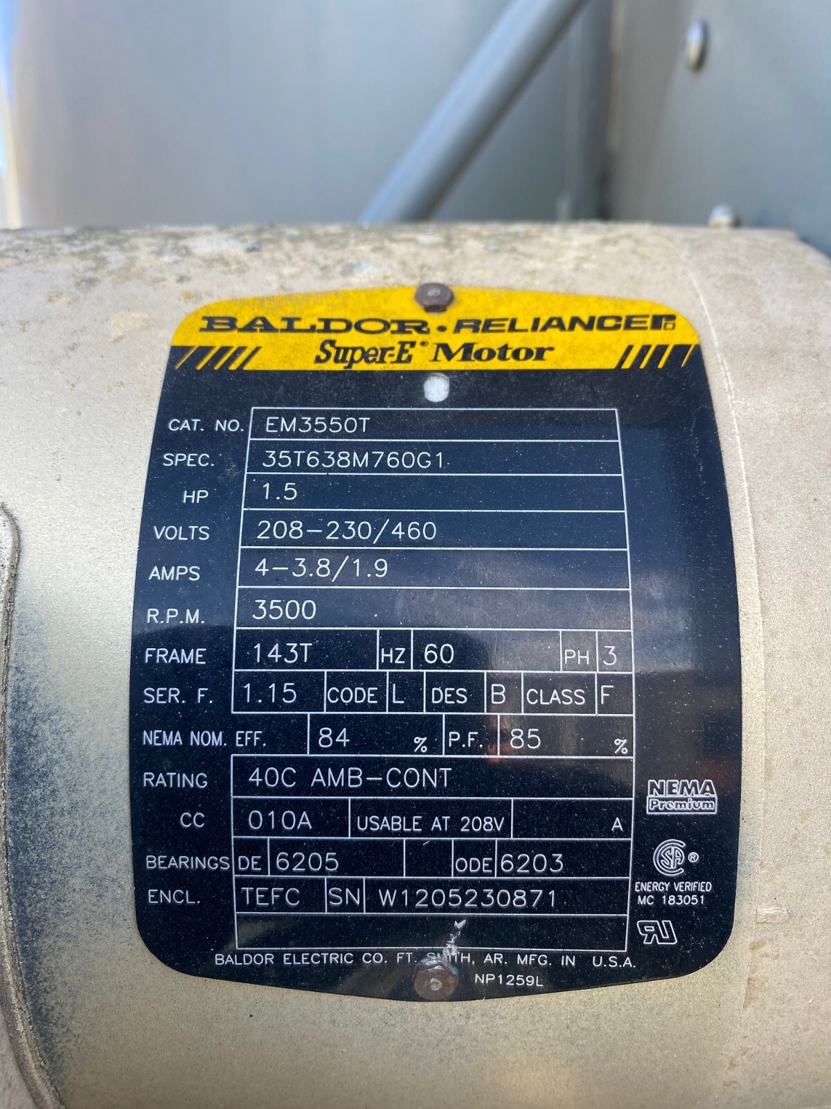 AGET Dustkop 11T51-D1-SP Dust Collection System, Baldor 1.5HP, 3500 RPM ...