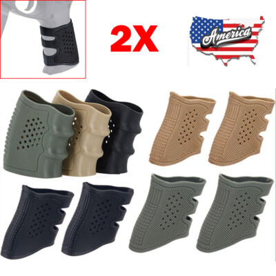 2 Pcs Tactical Rubber Pistol Grip Cover Glove for Glock Hand Gun Non ...