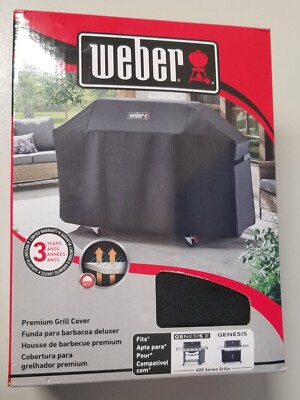 Weber GENESIS II **400 Series Black Premium Grill Cover- #7758**BRAND ...