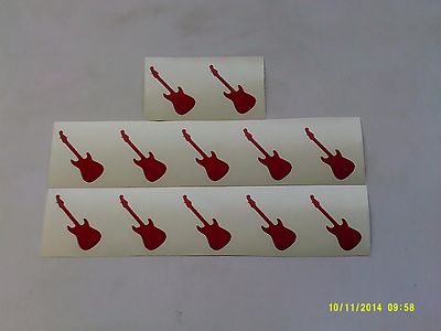 20 - 500 Red guitar stickers fun children boys girls music | eBay