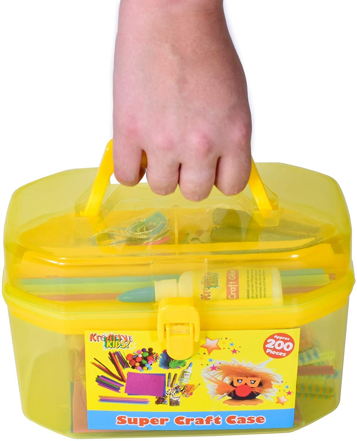 200pc Kids Super Art And Crafts Set In Carry Case DIY Children Girls 200pc-kids-super-art-and-crafts-set-in-carry-case-diy-children-girls