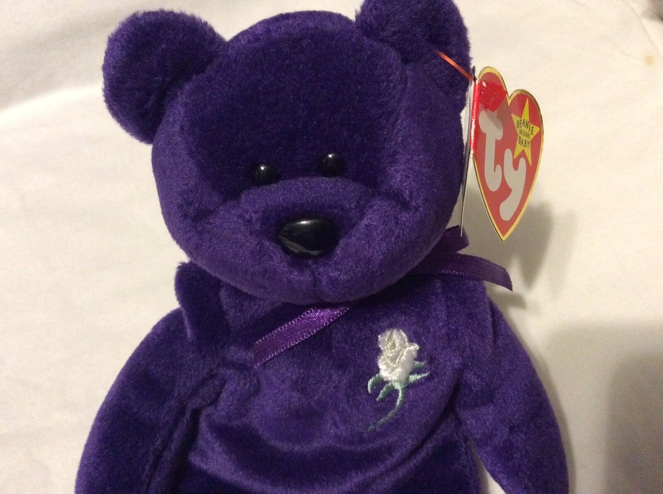 RARE! 1997 Ty Beanie Babies Princess Diana Bear Plush With Tags, 2nd ...