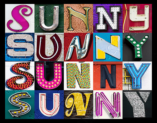 SUNNY Name Poster featuring photos of actual sign letters | eBay
