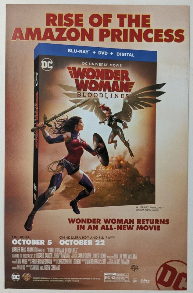 DC Universe Online Metal Wonder Woman Bloodlines Print Ad Poster PROMO ...
