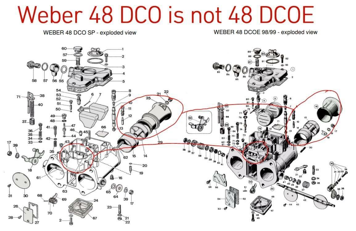 WEBER 48 DCOE main venturi choke tube 38/40/42 mm | eBay