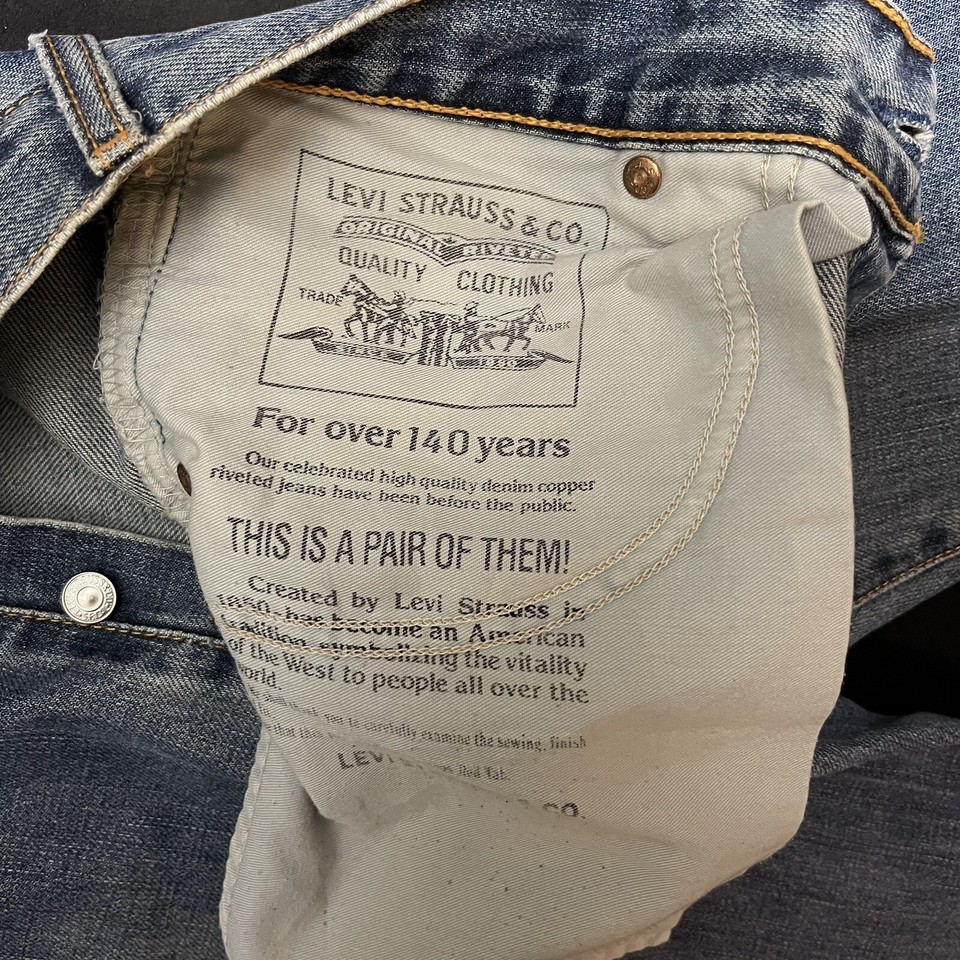 Levi's 501 Jeans Buckle Back One Pocket Vintage LVC Denim 1990s 1920s ...