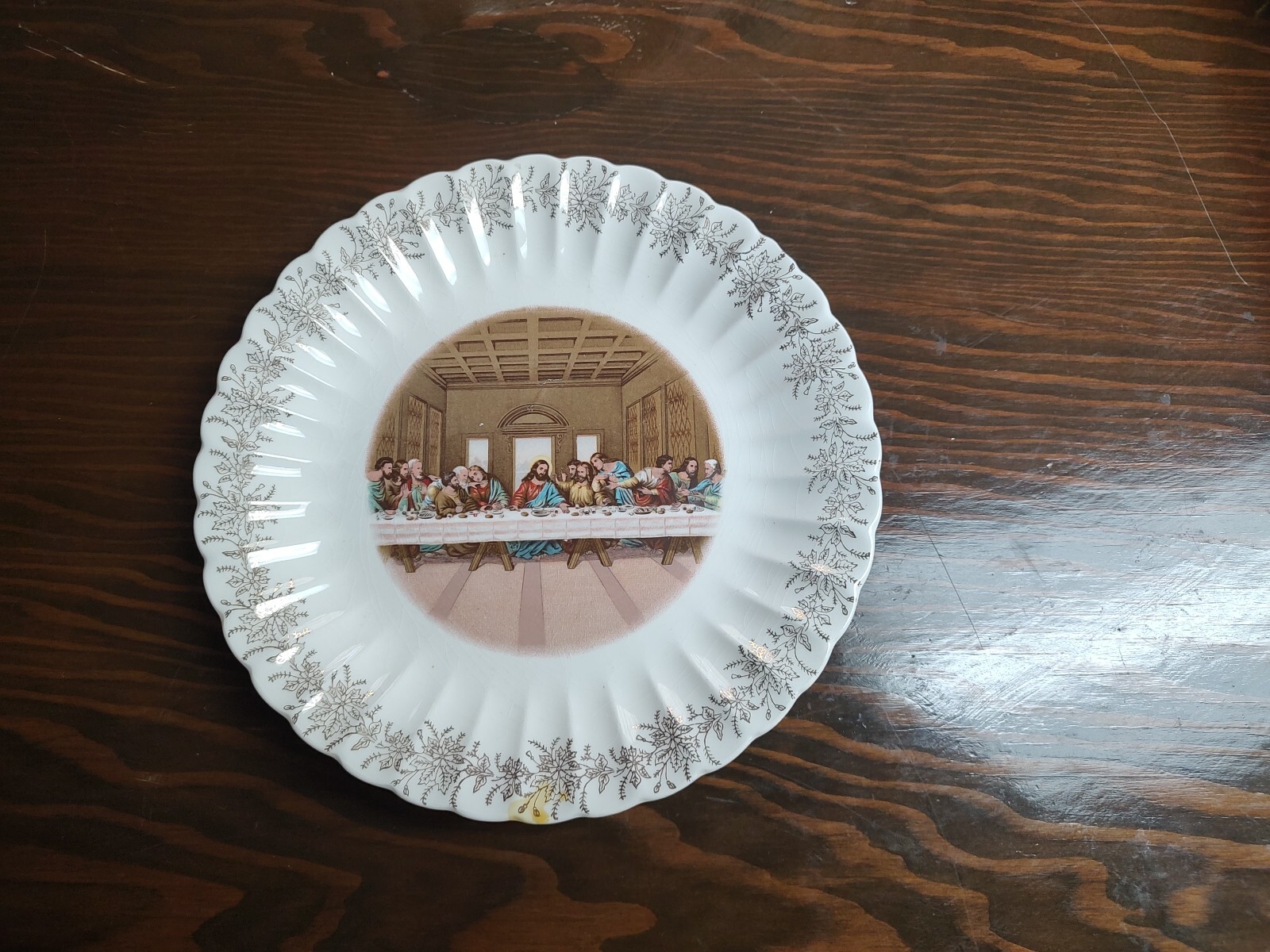 VTG First Edition Lords Supper Plate Warranted 23K Gold 10" Sanders Mfg ...