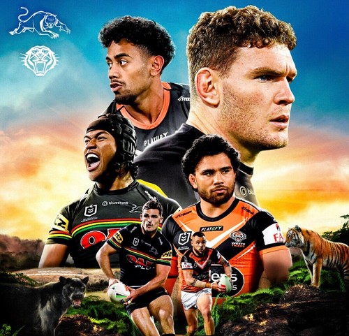 Penrith panthers wests tigers nrl rugby poster | eBay