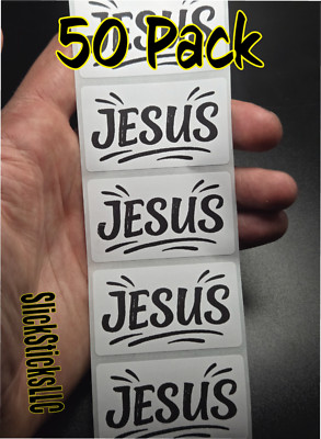 50PCS "JESUS" stickers bulk decals labels religious christian bulk god ...
