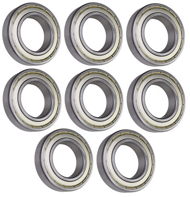 (8 Each) 6007-ZZ, 6007-2Z, 9107KDD Shielded Radial Ball Bearing ...