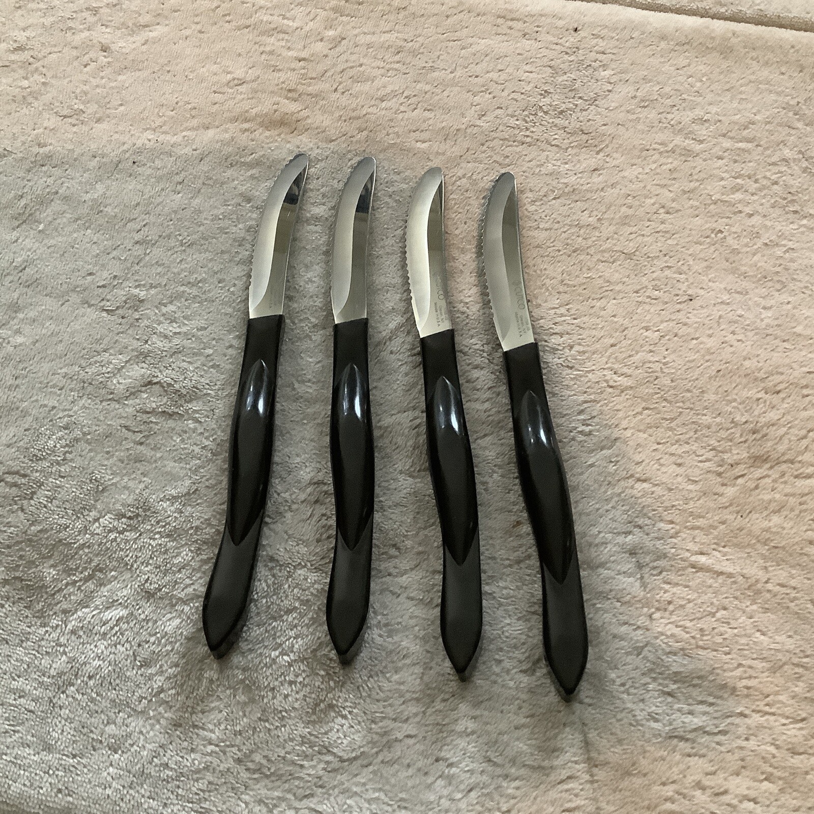 Cutco Set of 4 Steak Table Black Handle Knives 1759 Preowned NICE | eBay