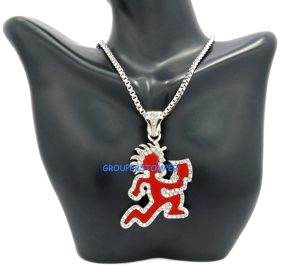 Juggalo Necklace New Pendant with 24 Inch Long Box Style Chain Insane ...