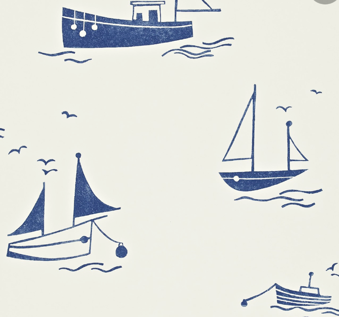 Harlequin Wallpaper "All About Me" Sail Away Cream Navy Nautical ...