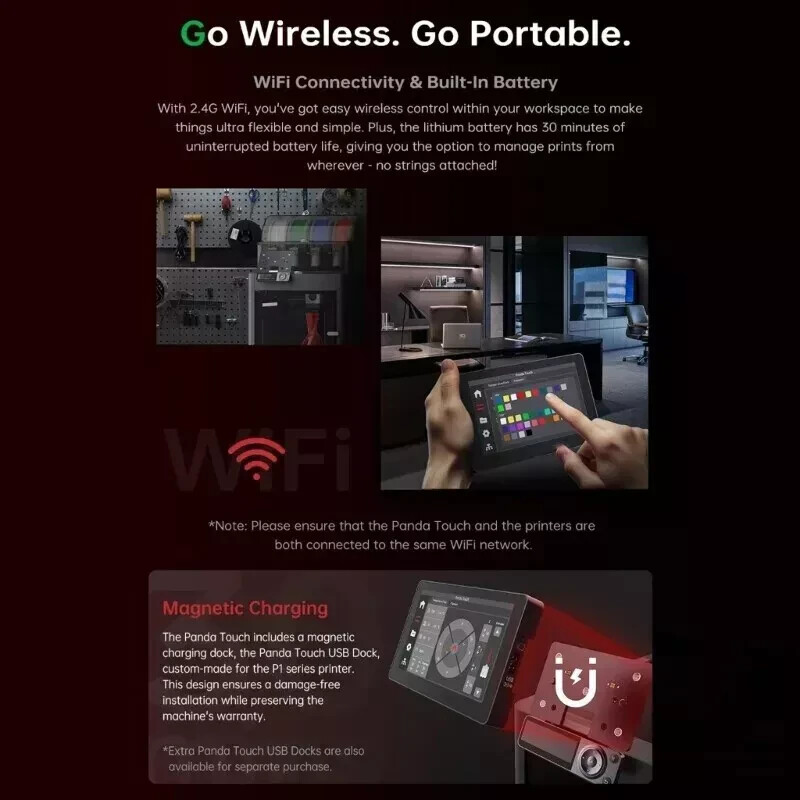 Panda Touch Screen for Bambu Labs P1S/P1P/X1C/A1/Mini, AMS/AMS Lite ...