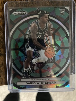 2023-24 Prizm Draft Picks Dariq Whitehead Stained Glass RC #13 Blue ...