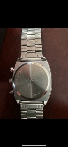 Men's Ciloa Classic Retro Industrial Brew Style Chronograph Dial Watch ...