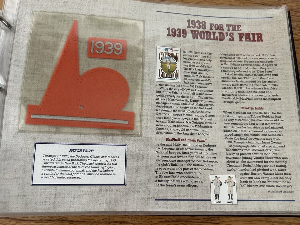 125 Years Of Official Baseball Patches Willabee And Ward Patch Book (36 ...