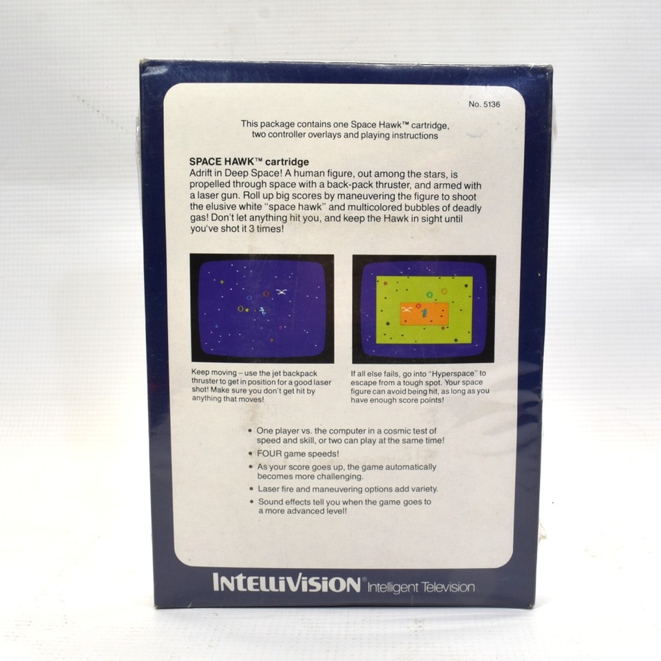 Vintage Authentic 1981 Intellivision Space Hawk Video Game 5136 Sealed ...