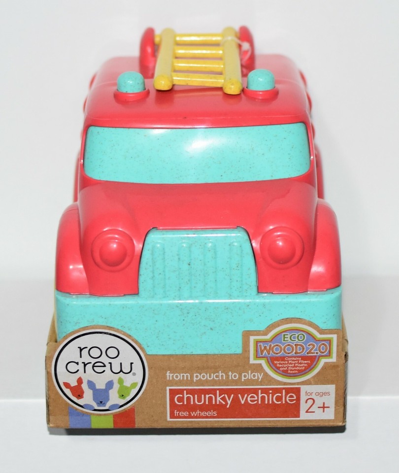 Roo Crew Eco Wood 2.0 Chunky Red Fire Truck | eBay Australia