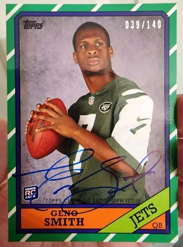 2013 Topps Geno Smith RC "86 Throwback SSP #/140 "On-Card" AUTO 🔥GEM ...