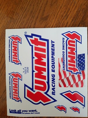 SUMMIT RACING EQUIPMENT Auto Car 8 Sticker Decal Sheet - Several ...
