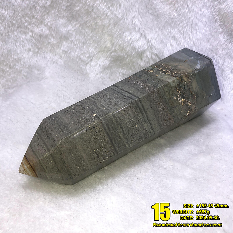 687g natural ocean jasper tower master spirital energy crysal stone ...