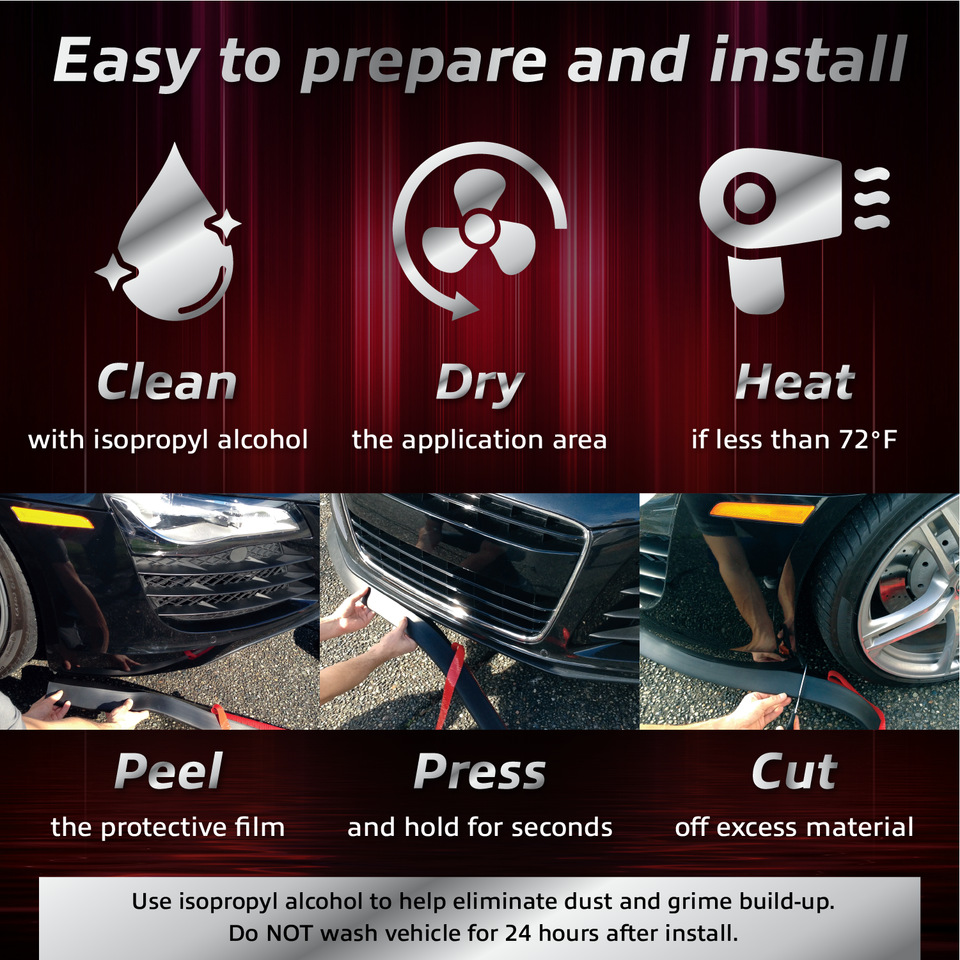 EZ Lip 2-inch Universal Fit Front Splitter PRO Foam Rubber Bumper ...