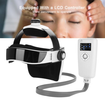 Electric Head Massager Pressure Vibration Helmet Acupuncture Brain ...