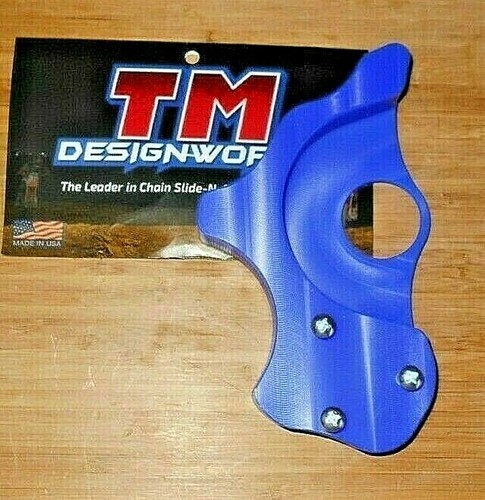 YAMAHA 350 BANSHEE TM DESIGN ENGINE CASE SAVER, BLUE CHAIN GUIDE, GUARD ...