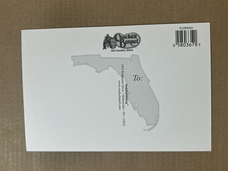 Postcard Vero Beach FL Florida Large letter Greetings Cracker Barrel ...