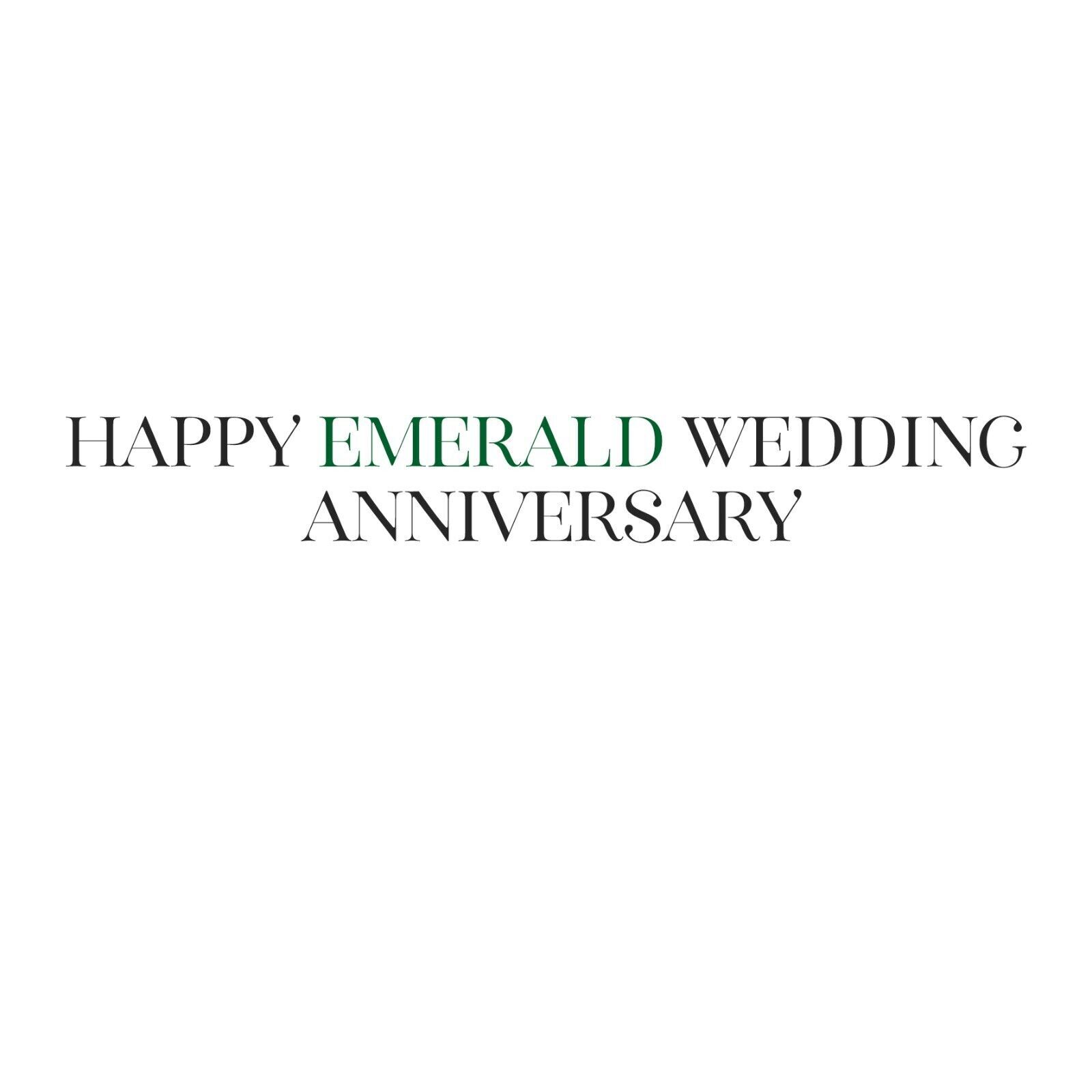 Personalised 55th Emerald Wedding Anniversary Card - Printed Design ...