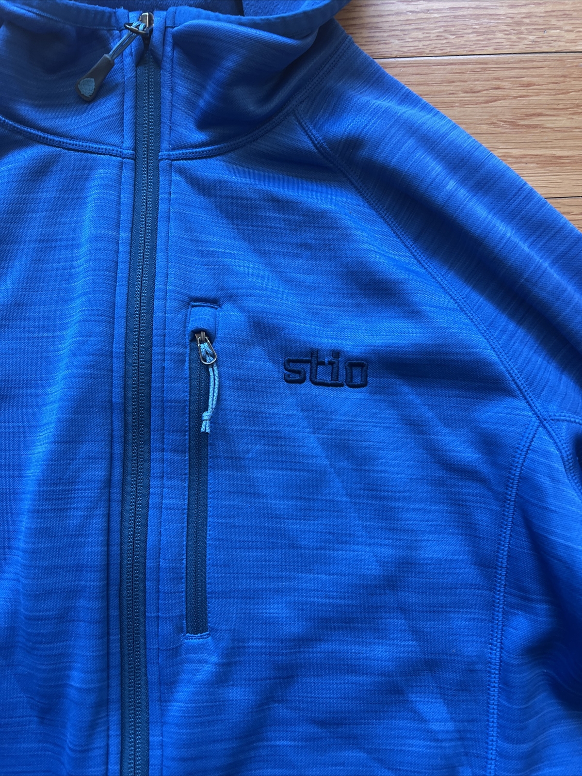 STIO Mens Hooded Full Zip Blue Jacket Size medium Jackson Hole WY | eBay
