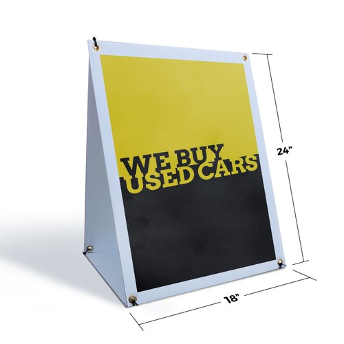 We Buy Used Cars A-Frame Sidewalk Sign Auto Sales Promotions Low Cost ...