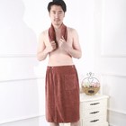 Man Wearable Bath Towel with Pocket Face Towel Soft Mircofiber Beach ...