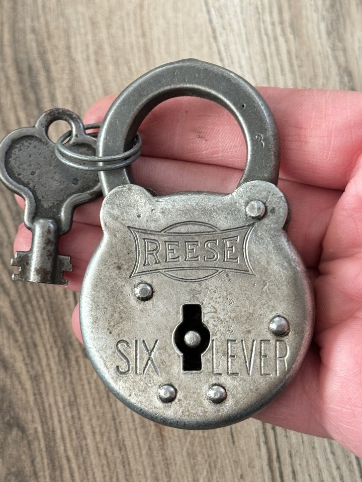 Vintage Old Reese Padlock Lock With Key | eBay