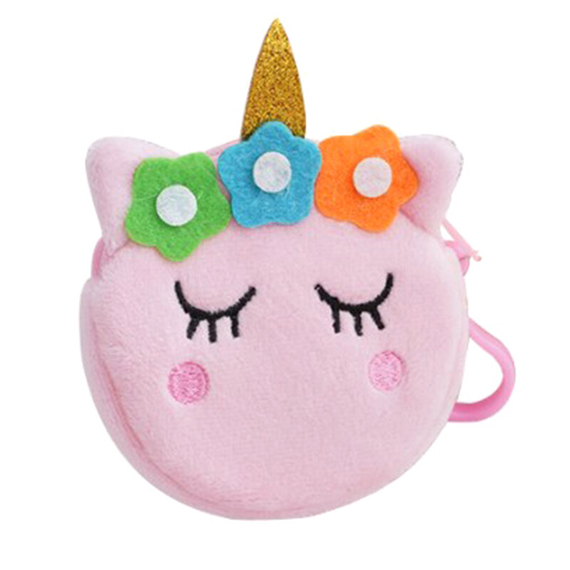 Cartoon Kawaii Flowers Plush Coin Purse Creative Portable Storage Bag ...
