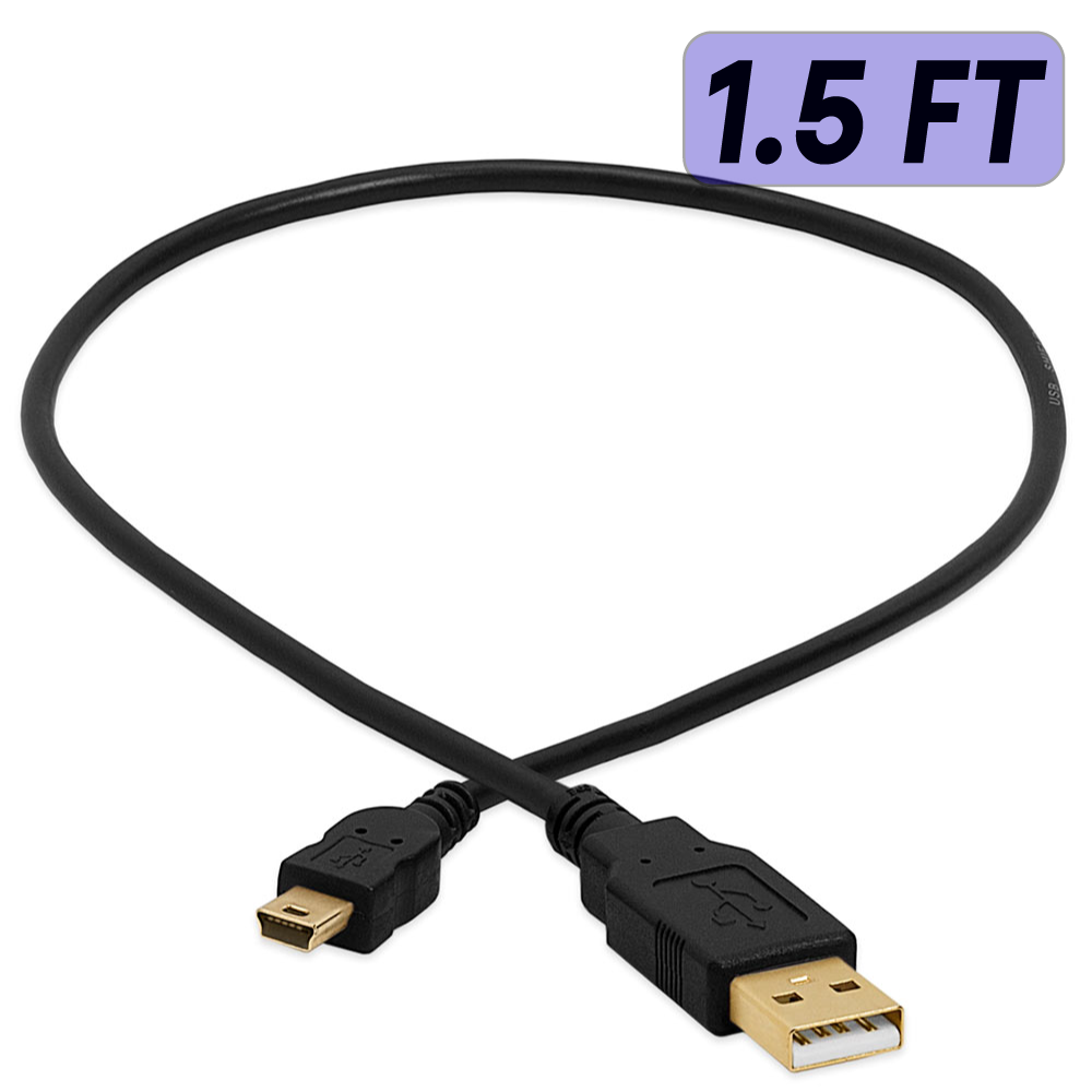 Mini USB Data Sync Charger Charging Cable 3/6/10/15 Feet Cord Arduino ...